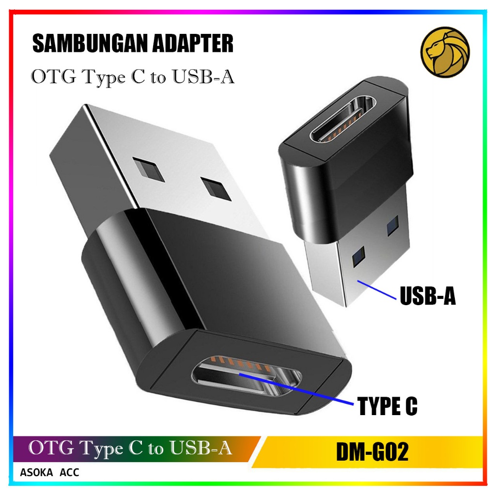 Jual Adapter Sambungan Type C to USB-A USB Biasa Diinami DM-G02 ...