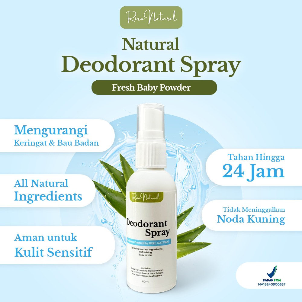 Jual Natural Deodorant Spray by Rire Natural with Niacinamide ...