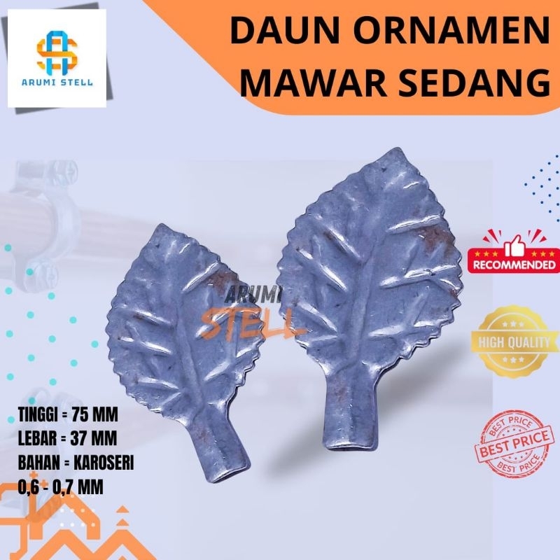 Jual Ornamen Daun Mawar / Daun Mawar Plat Besi/ Ornamen Tralis | Shopee ...