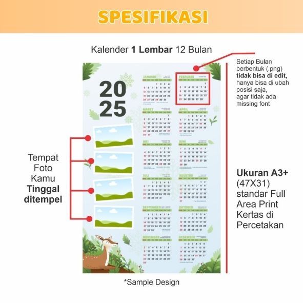 Jual SOFTFILE Kalender 2025 Paket 50 Template Canva dan CDR Kalender ...