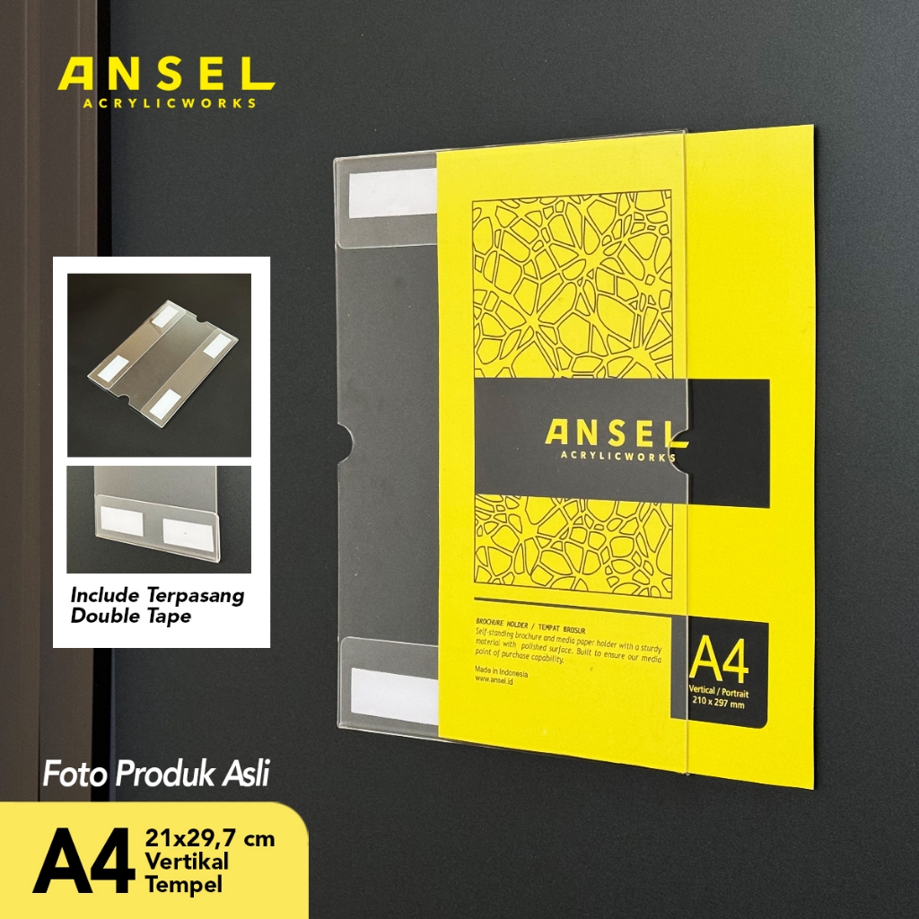 Jual ANSEL Frame Akrilik Tempel Dinding - Bingkai Brosur Poster Flyer ...