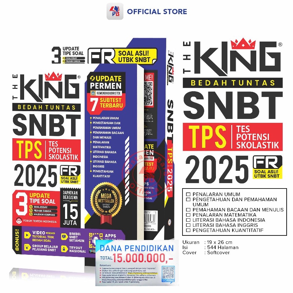 Jual ART Q5R4 Buku The King SNBT 225 Paket Update Soal Isian Singkat The King Bedah Tuntas TPS ...