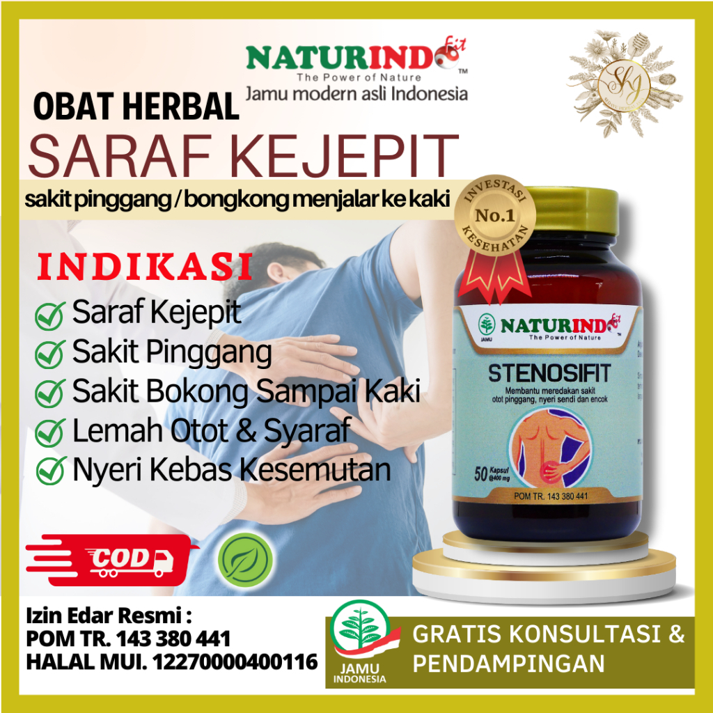 Jual Obat Saraf Kejepit Sakit Pinggang Encok Nyeri Sendi Tulang ...
