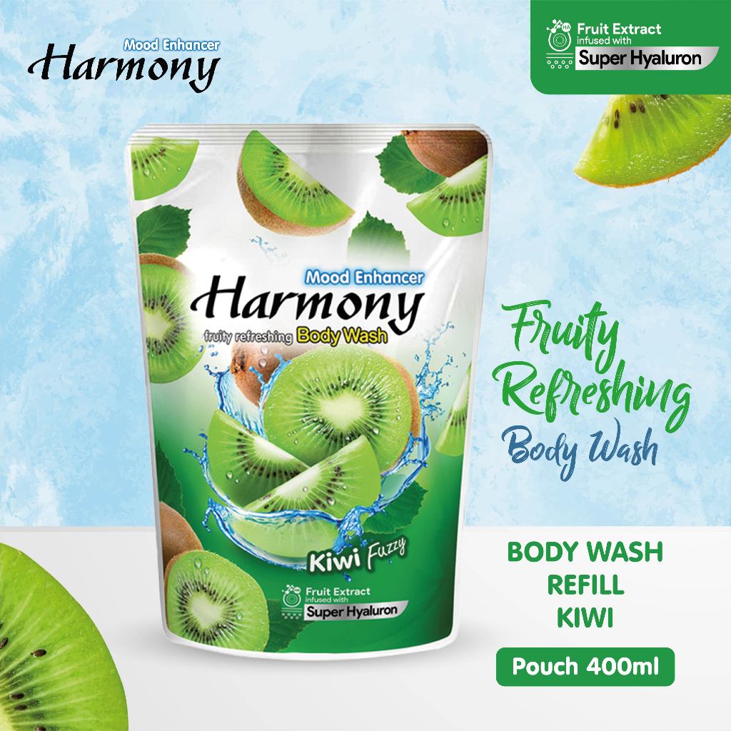 Jual HARMONY Refreshing Body Wash Kiwi Fuzzy 400mL | Shopee Indonesia