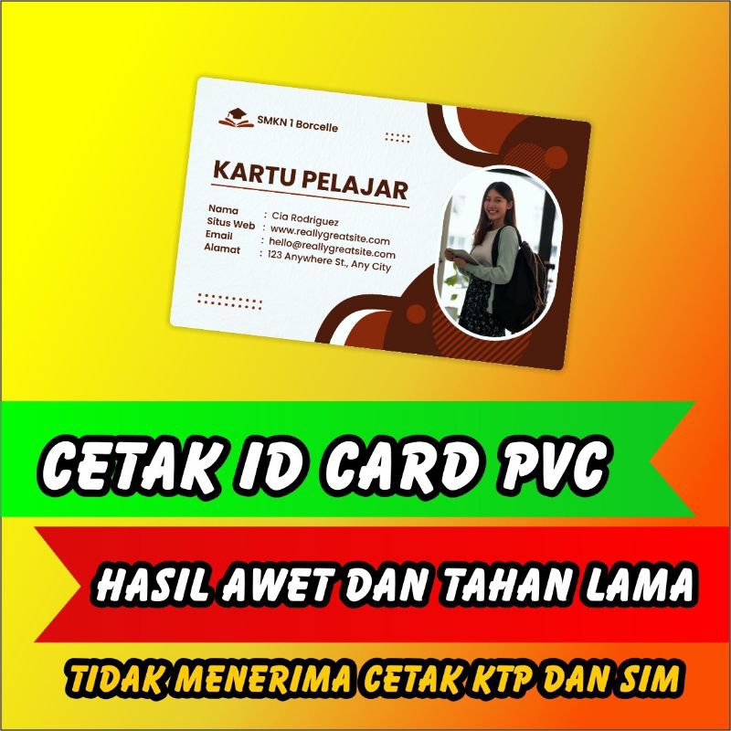 Jual CETAK ID CARD PVC ANTI LUNTUR | Shopee Indonesia