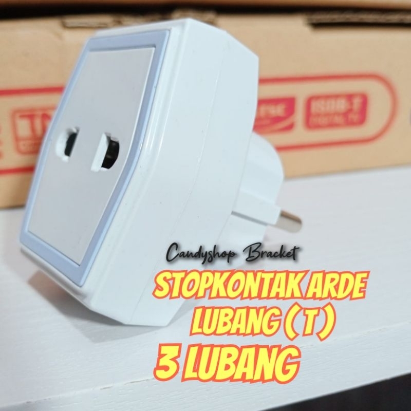 Jual colokan listrik arde 3 lubang ( T ) terminal listrik/steker arde T ...