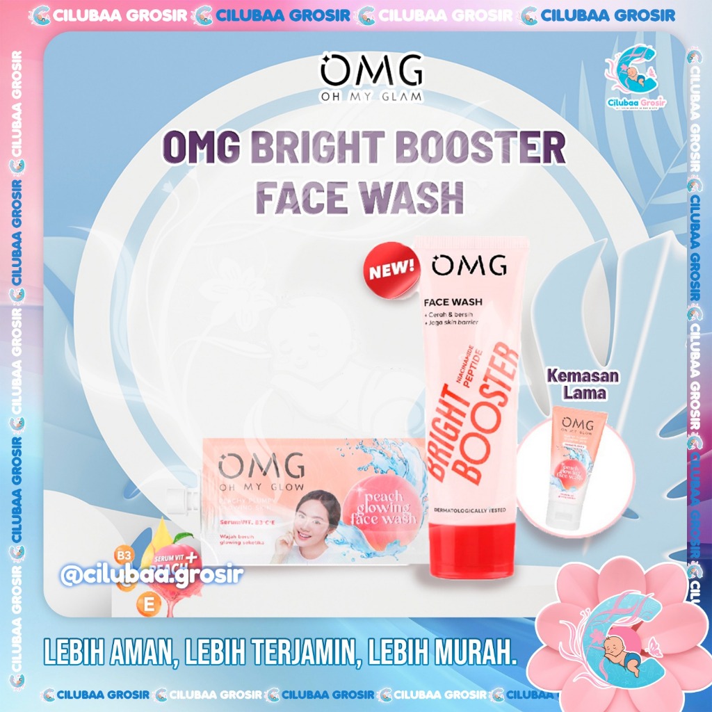Jual OMG OH MY GLOW Bright Booster Face Wash 9gr 50ml 100ml ...
