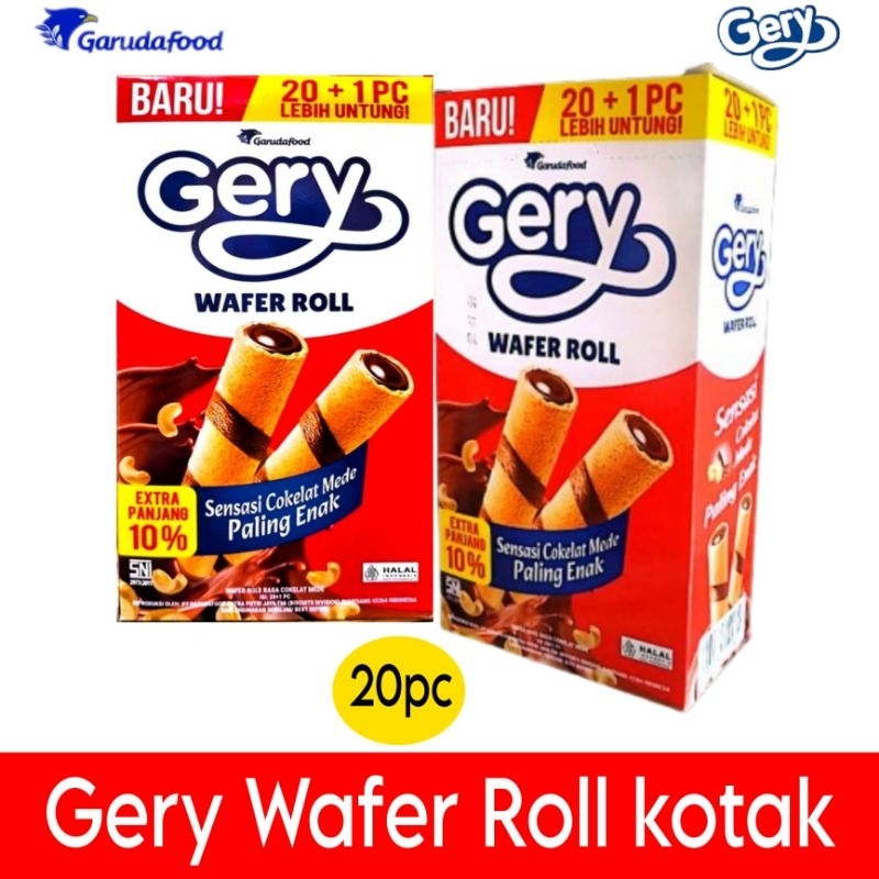 Jual Gery Wafer roll coklat mede kotak isi 20pc | Shopee Indonesia