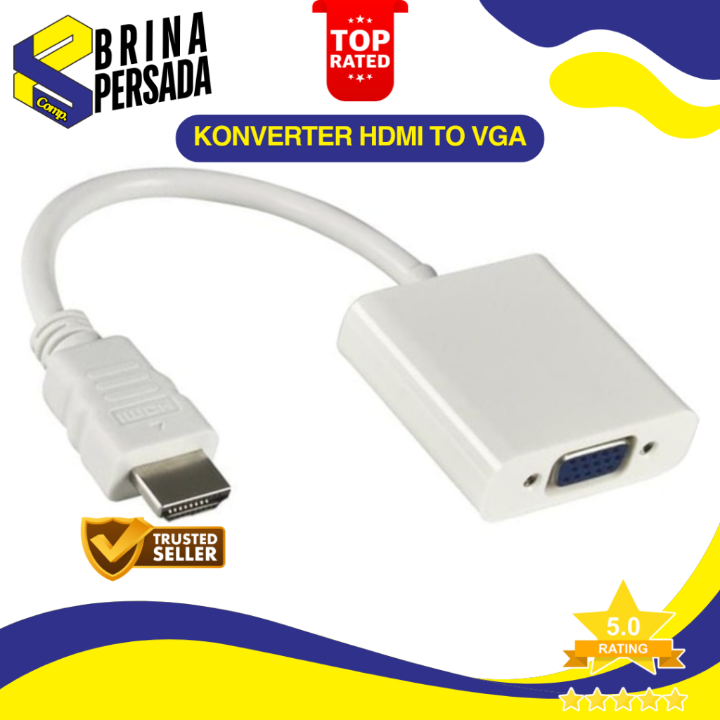 Jual Connector / Konverter HDMI To VGA | Shopee Indonesia