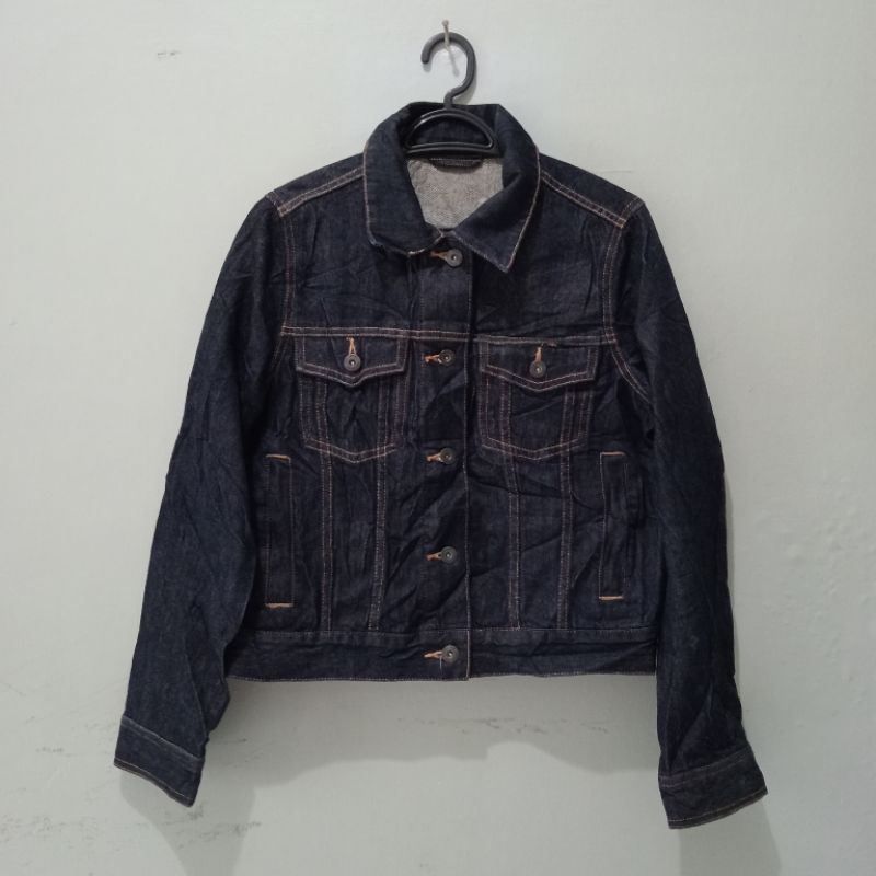 Jual UNIQLO GU Jeans Trucker Denim Jacket | Shopee Indonesia