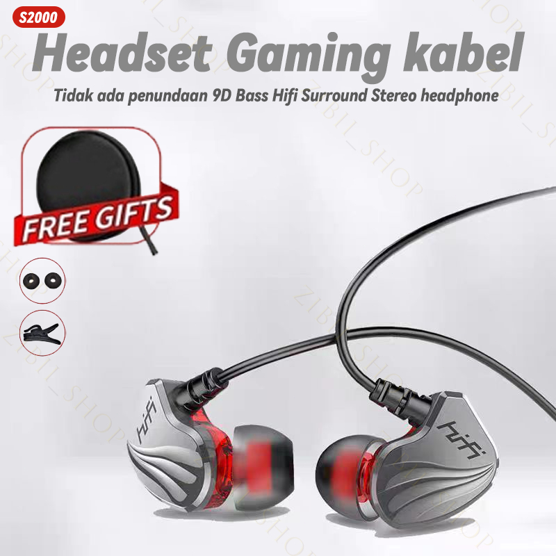 Jual [COD]Headset Gaming kabel S2000 Tidak ada penundaan headphone With ...