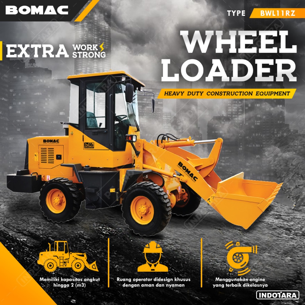 Jual Bomac Wheel Loader 2 m3 Bucket Capacity - BWL11RZ | Shopee Indonesia