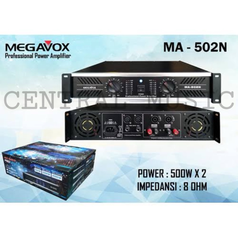 Jual POWER SPEAKER AMPLIFIER PROFESSIONAL MEGAVOX MA-502 GARANSI ASLI ...