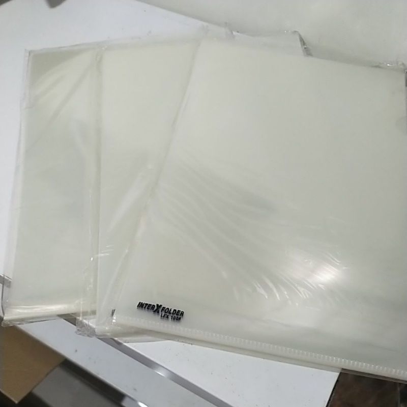 Jual map L bening interx folio / file - inter x folder F4 / clear Sleeve F4 / L sheet inter-x ...