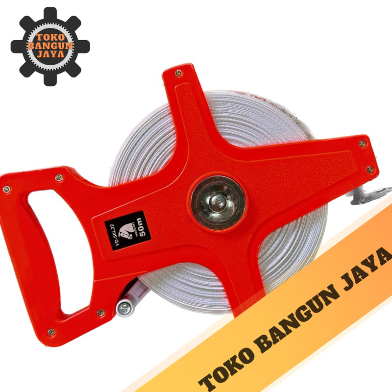 Jual MASSAKI METERAN TANCAP TANAH GAGANG FIBER 50M 165 INCH | Shopee ...