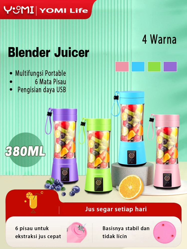 Jual Blender Juicer Cup Portable Mini Blender Jus buah tanpa ampas ...