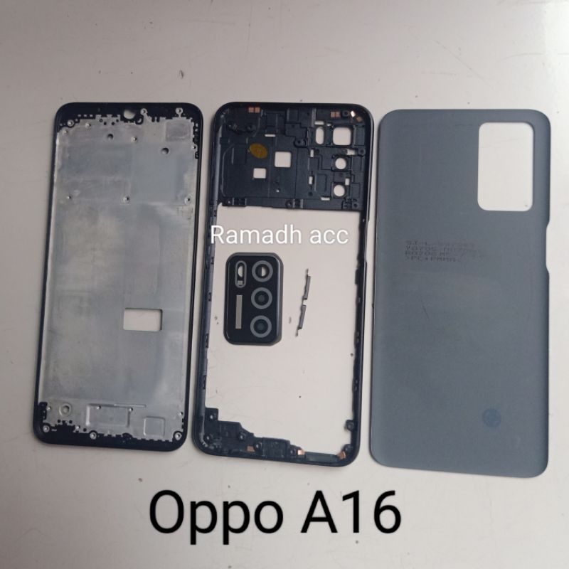 Jual Cessing Hausing fullset frame lcd Oppo A16 Beckdoor+tulang bezzel ...