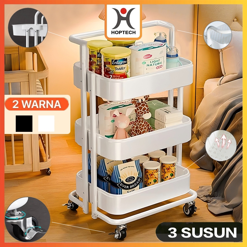 Jual Hoptech - Rak Dapur Dorong Besi Stainless Steel Rak Troli Susun ...