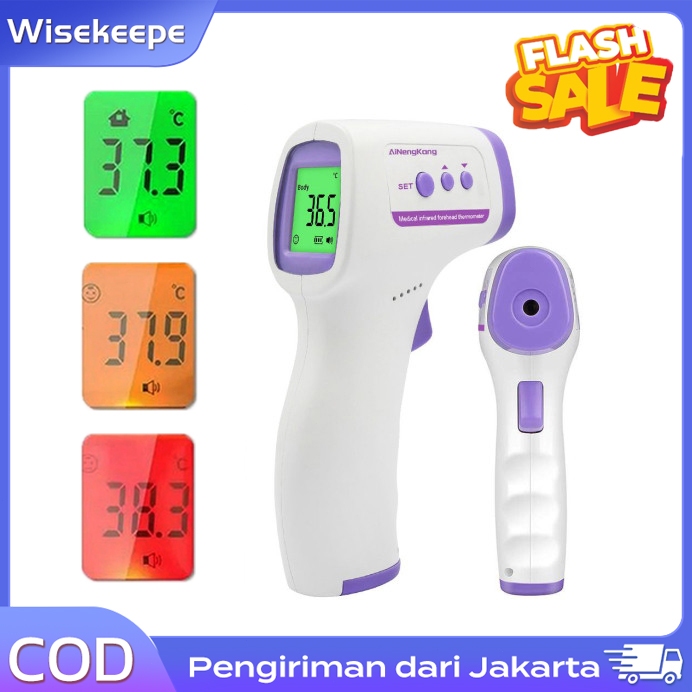 Jual Thermogun Termometer Suhu Tubuh Digital Termometer Inframerah Non Contact Thermometer Dahi ...