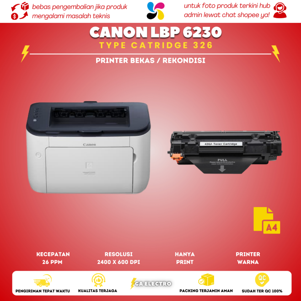 Jual Printer Canon LBP 6230 DN catridge 78A duplex network printer ...