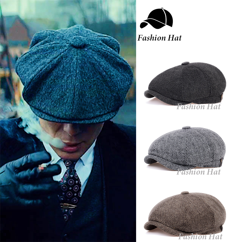 Jual Tukang Koran Topi Retro Kasual Serbaguna Baret Topi Wol Musim ...