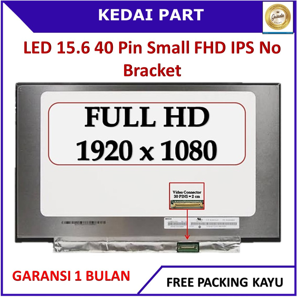 Jual LCD LED 15.6 15 Inch 40 Pin 40pin Small Narrow FHD Full HD IPS ...