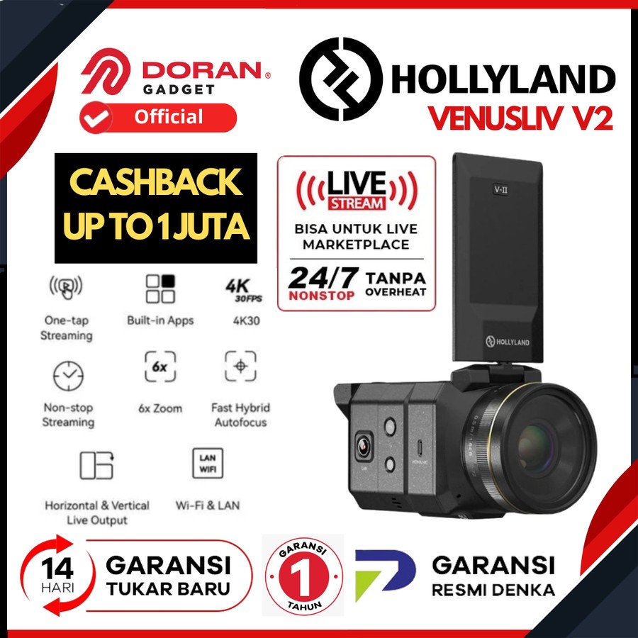 Jual Hollyland VenusLiv V2 Camera Live Streaming Cam Venus Liv Stream ...