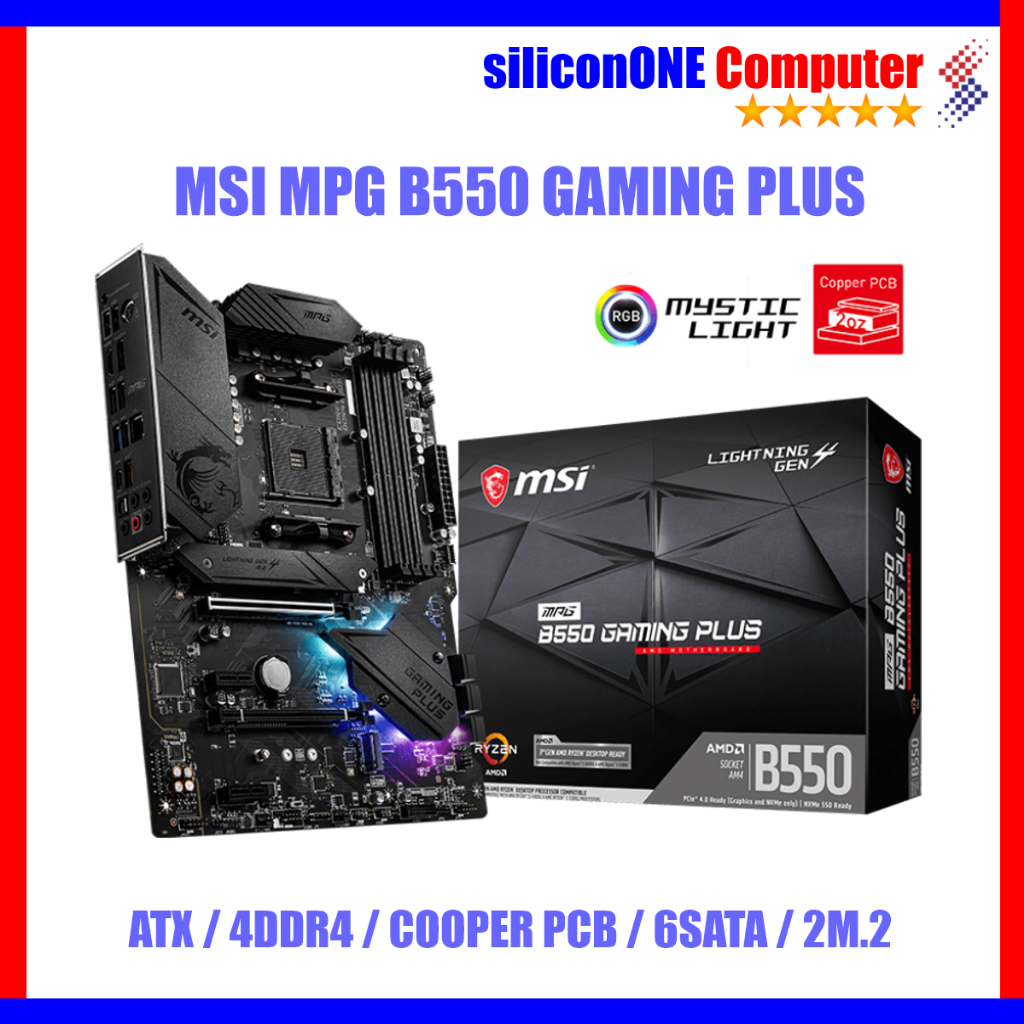 Jual MSI B550 GAMING PLUS AMD AM4 | Shopee Indonesia