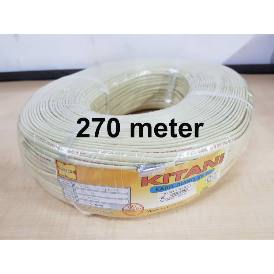 Jual Kabel Telepon 270m KITANI RJ-11 Isi 4 - 270 Meter(Cable line ...