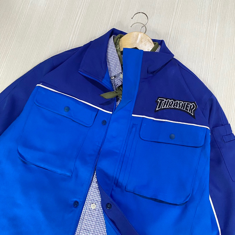 Jual Work jacket tr biru | Shopee Indonesia