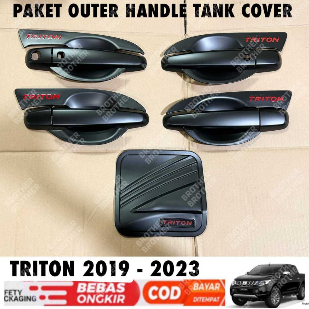 Jual Paket Outer Handle Tank Cover All New Triton 2019 2021 2022 2023 Hitam Chrome | Shopee ...