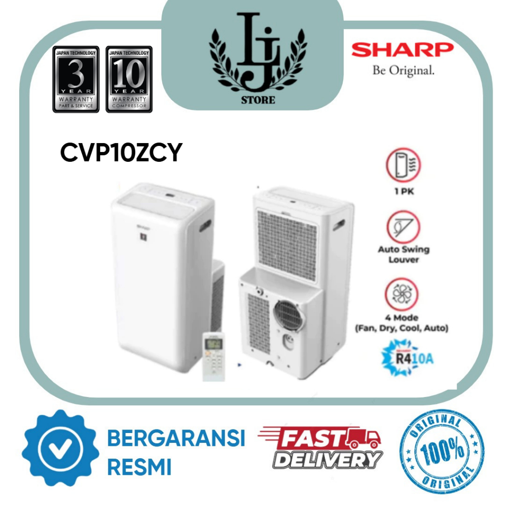 Jual AC Portable Sharp CVP10ZY 1PK AC Portable Sharp AC | Shopee Indonesia