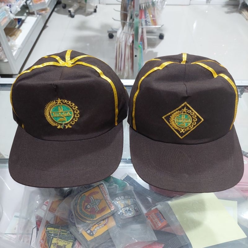 Jual TOPI SIAGA BORDIR PUTRA PUTRI LIST KUNING/ TOPI PRAMUKA SIAGA ...
