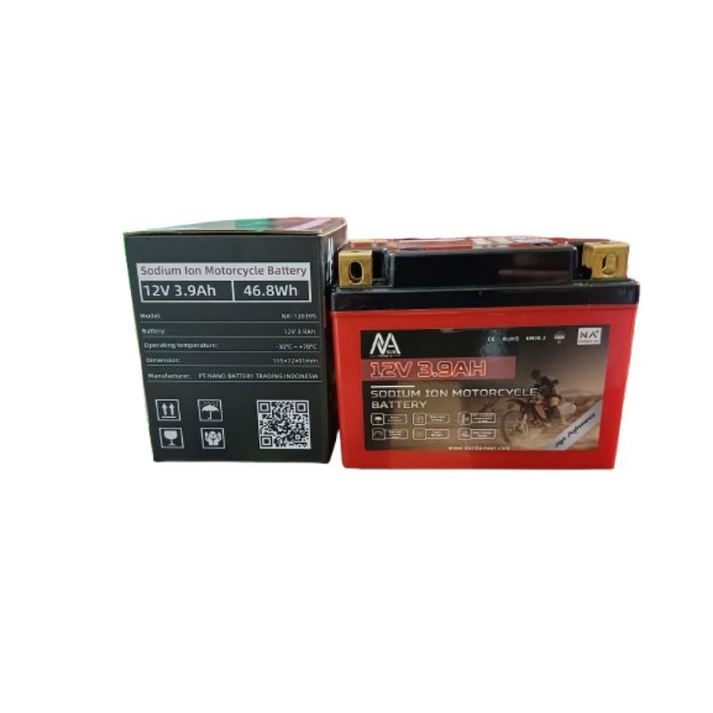 Jual AKI SODIUM ION NANO BATTERY YTX4A 3,9AH UNTUK BEAT/VIXION/R15 ...