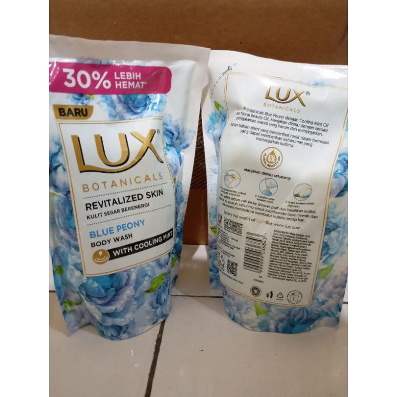 Jual SABUN CAIR LUX BOTANICAL BLUE PEONY 400ML | Shopee Indonesia