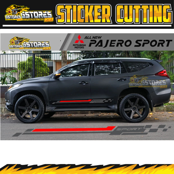 Jual Sticker all new Pajero SPORT Stiker list body MOBIL Pajero Sport ...