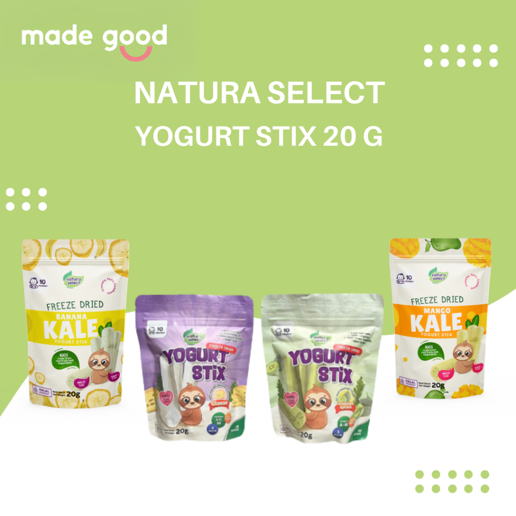 Jual Natura Select Premium Freeze Dried Yogurt Stix / Snack Bayi / Yogurt Kering Melts in Mouth ...