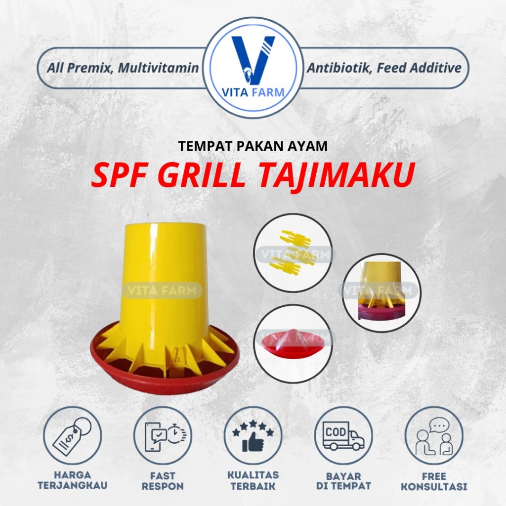 Jual Super Feeder Grill Tajimaku Tempat Pakan Ayam Kapasitas 5 KG | Shopee Indonesia