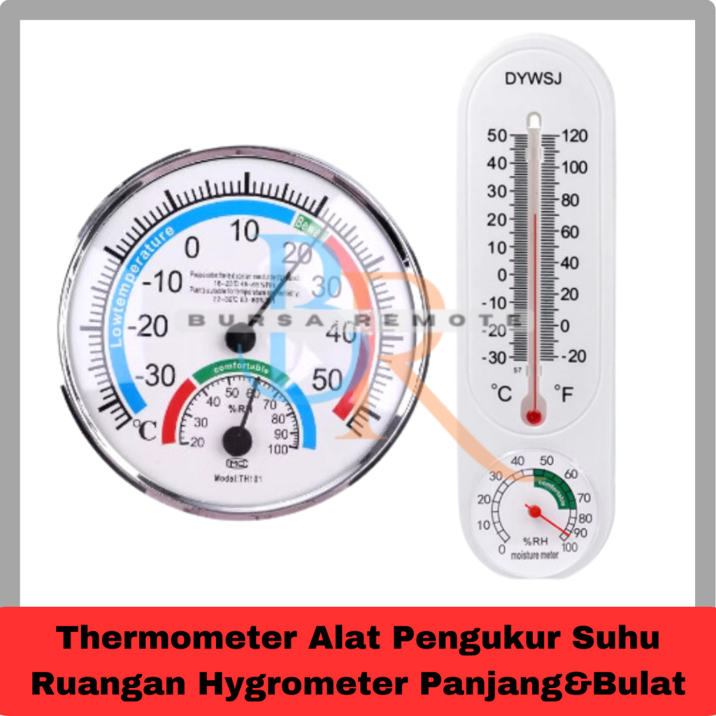 Jual Thermometer Alat Pengukur Suhu Ruangan Hygrometer Panjang Dan ...