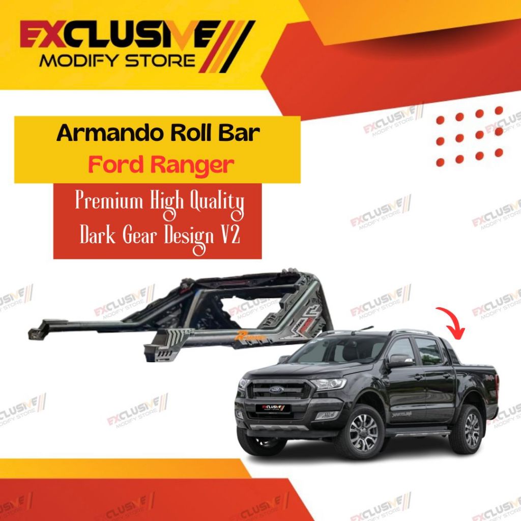 Jual ARMANDO ROLL BAR FORD RANGER OFFROAD STYLE DOUBLE CABIN DARK GEAR ...