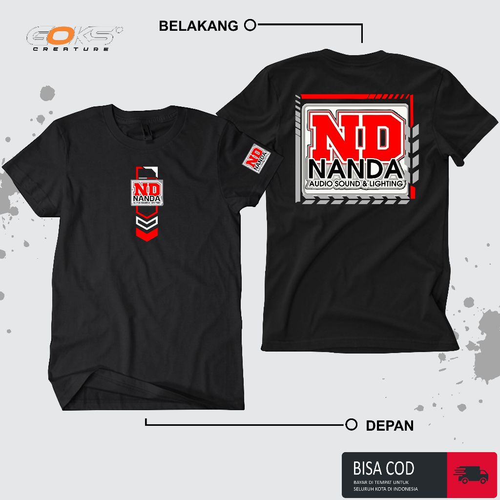 Jual Kaos NANDA AUDIO Sound System Viral Lengan Pendek Santai PRIA ...