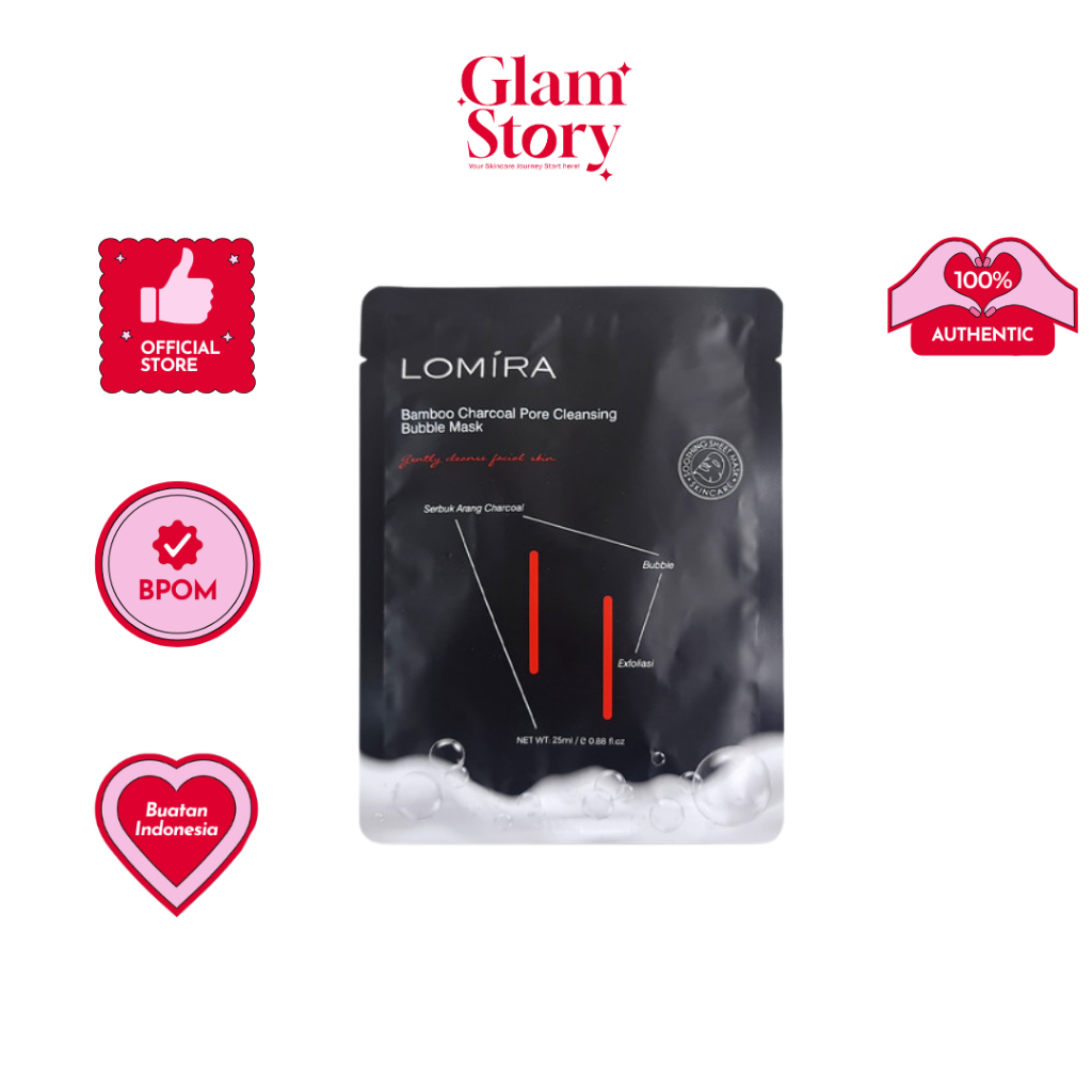 Jual Lomira Masker Wajah Serbuk Arang 25 ml | Shopee Indonesia