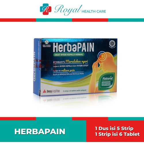 Jual HERBAPAIN Box 30 Tablet, Meredakan Nyeri Kepala dan Nyeri Otot ...