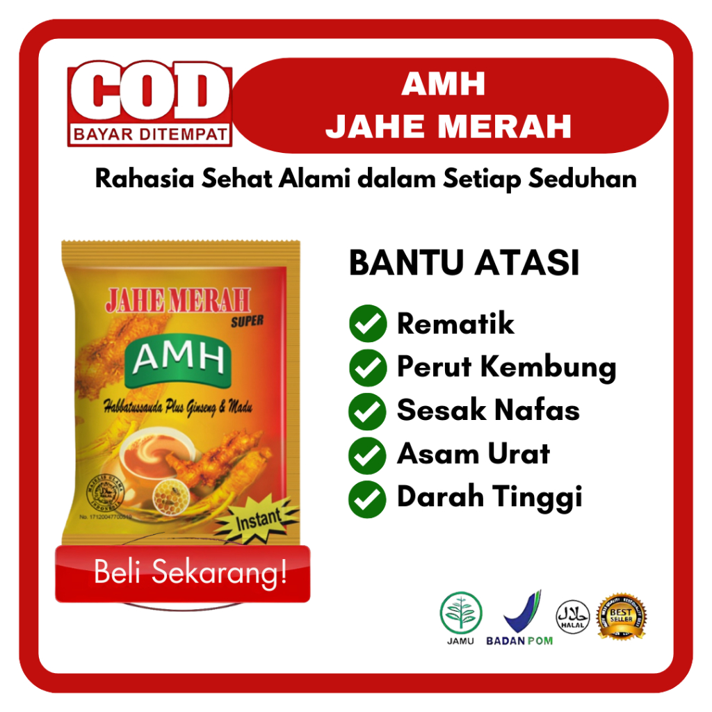 Jual AMH Jahe Merah Super Amanah Per Pcs | Jahe Merah + Habbatussauda ...