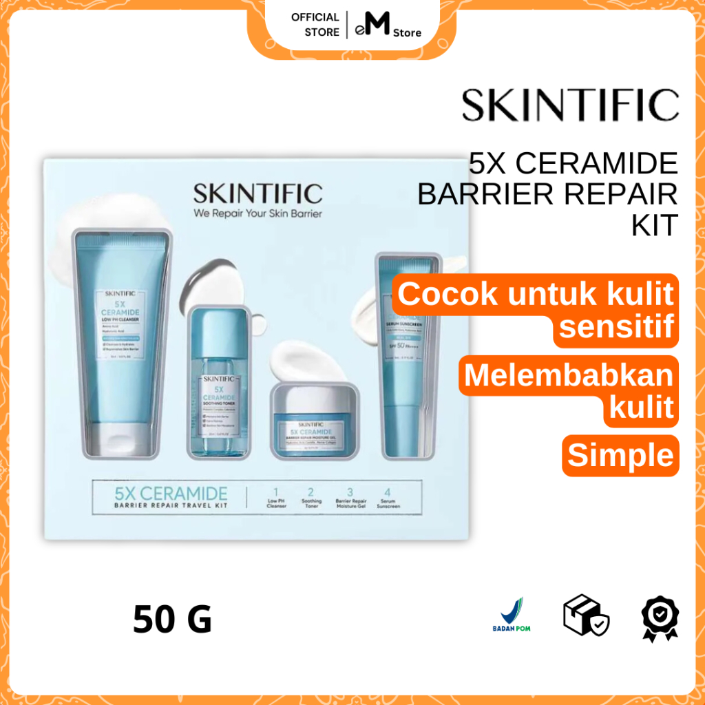 Jual SKINTIFIC - 5X Ceramide Barrier Repair Travel Kit Trial Kit Travel ...