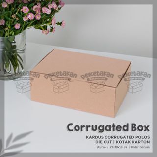 Jual Kardus Corrugated 27x18x10 CM | Die Cut | Kotak Karton | Box Packing Souvenir Pizza ...