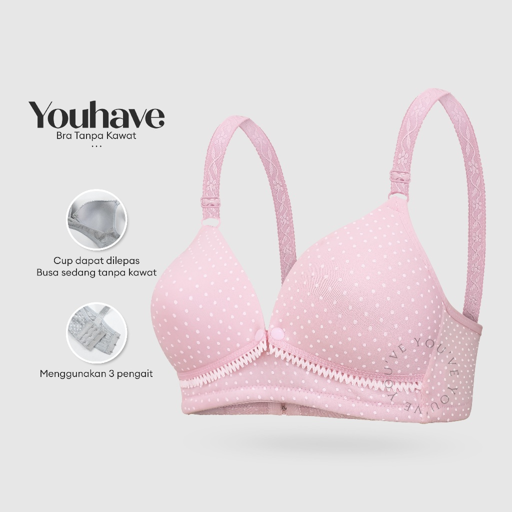 Jual YouHave ( You’ve ) Bra Menyusui Tanpa Kawat Kait Depan Cup B Beha ...