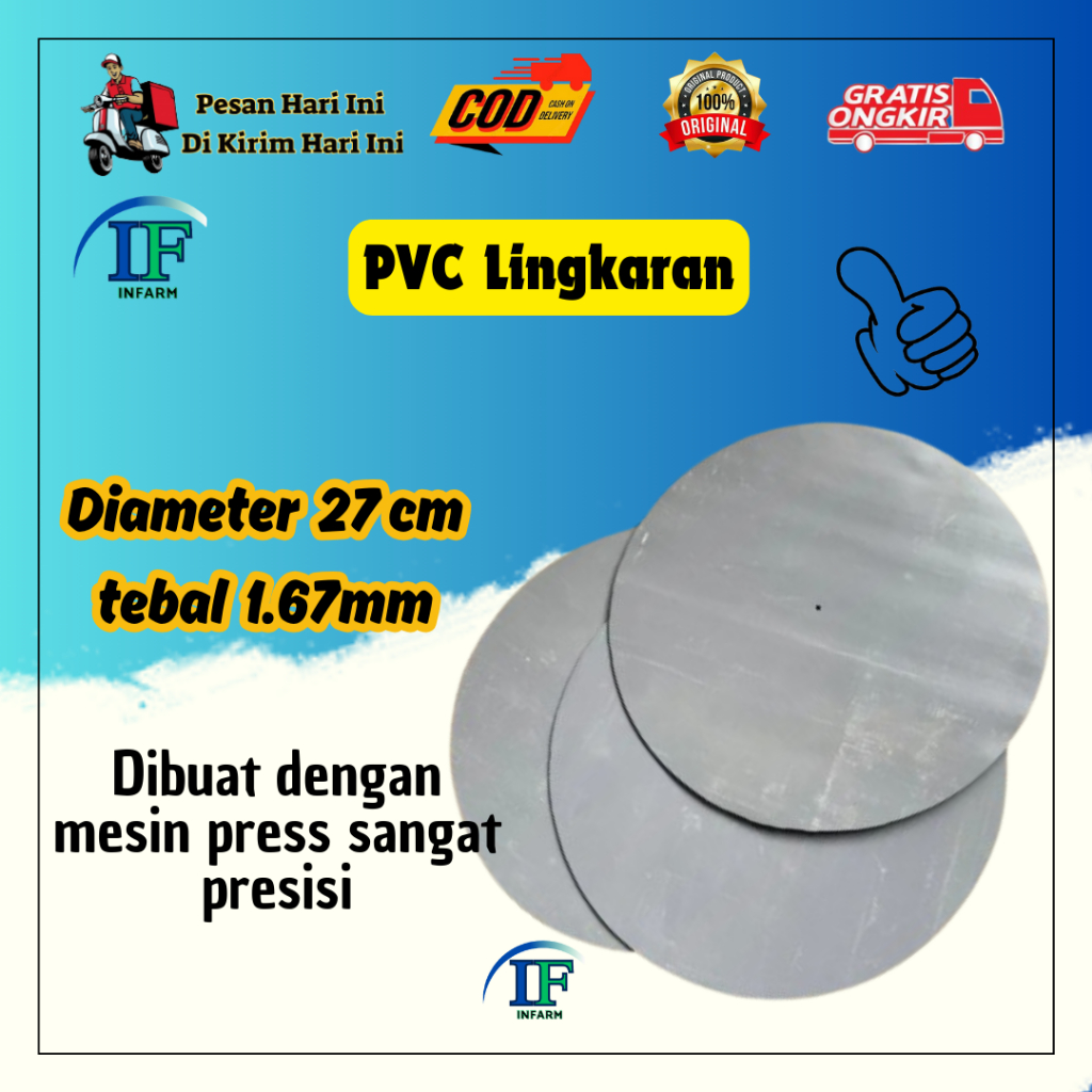 Jual PVC LEMBARAN PIPA PARALON LEMBARAN Lingkaran Ukuran Diameter 27 cm ...