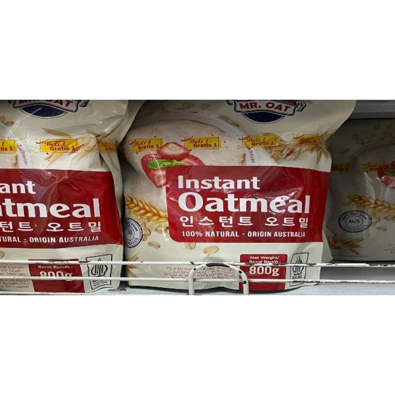 Jual mr.oat instant/quick cook/rolled oatmeal 800gr | Shopee Indonesia