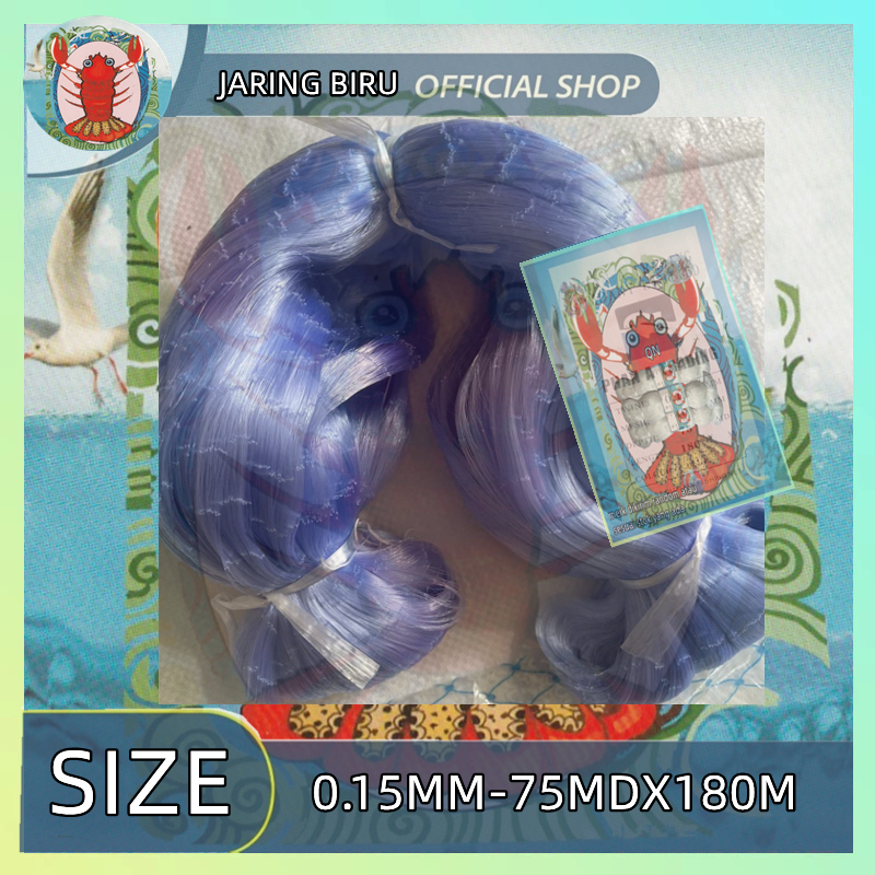 Jual Jaring BIRU PANJANG180MTR senar atau jaring burung jaring ikan ...